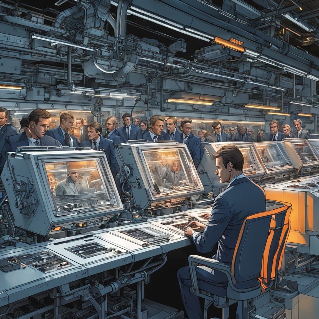 French Factory Produces Identical Macron Clones in... - AI Art