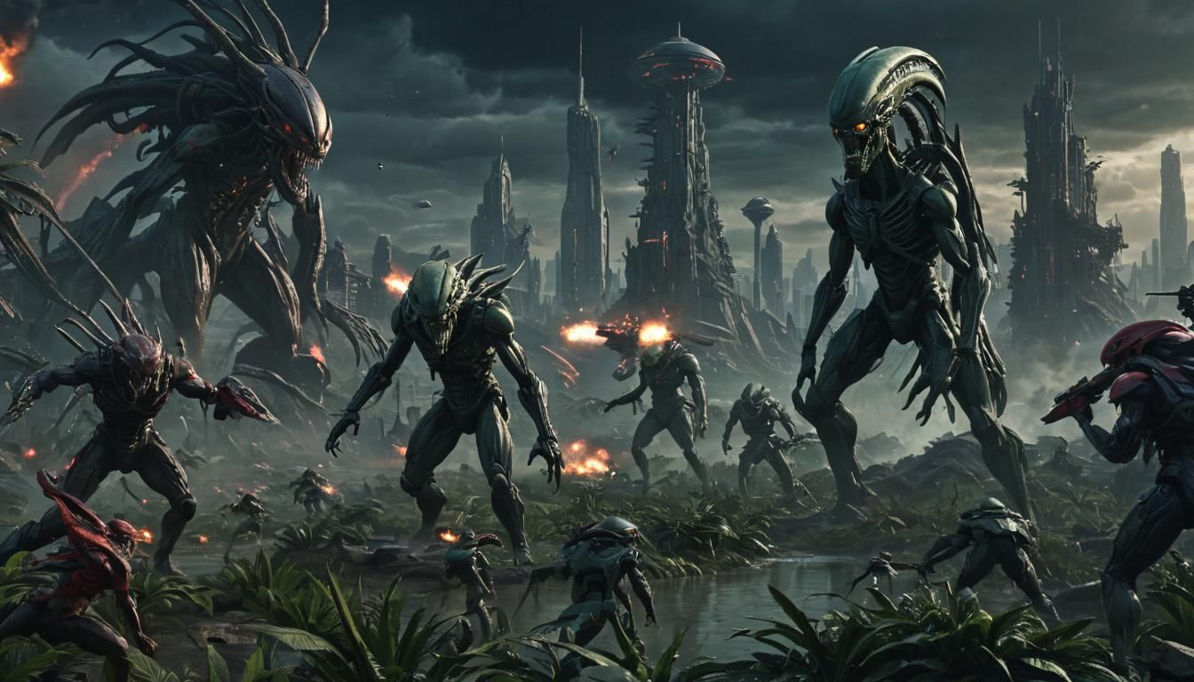 Alien War - AI Generated Artwork - NightCafe Creator