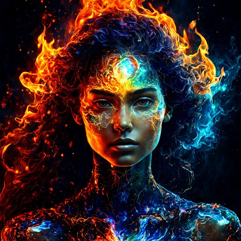 Of Particle and Fire - AI Generated Artwork - NightCafe Creator