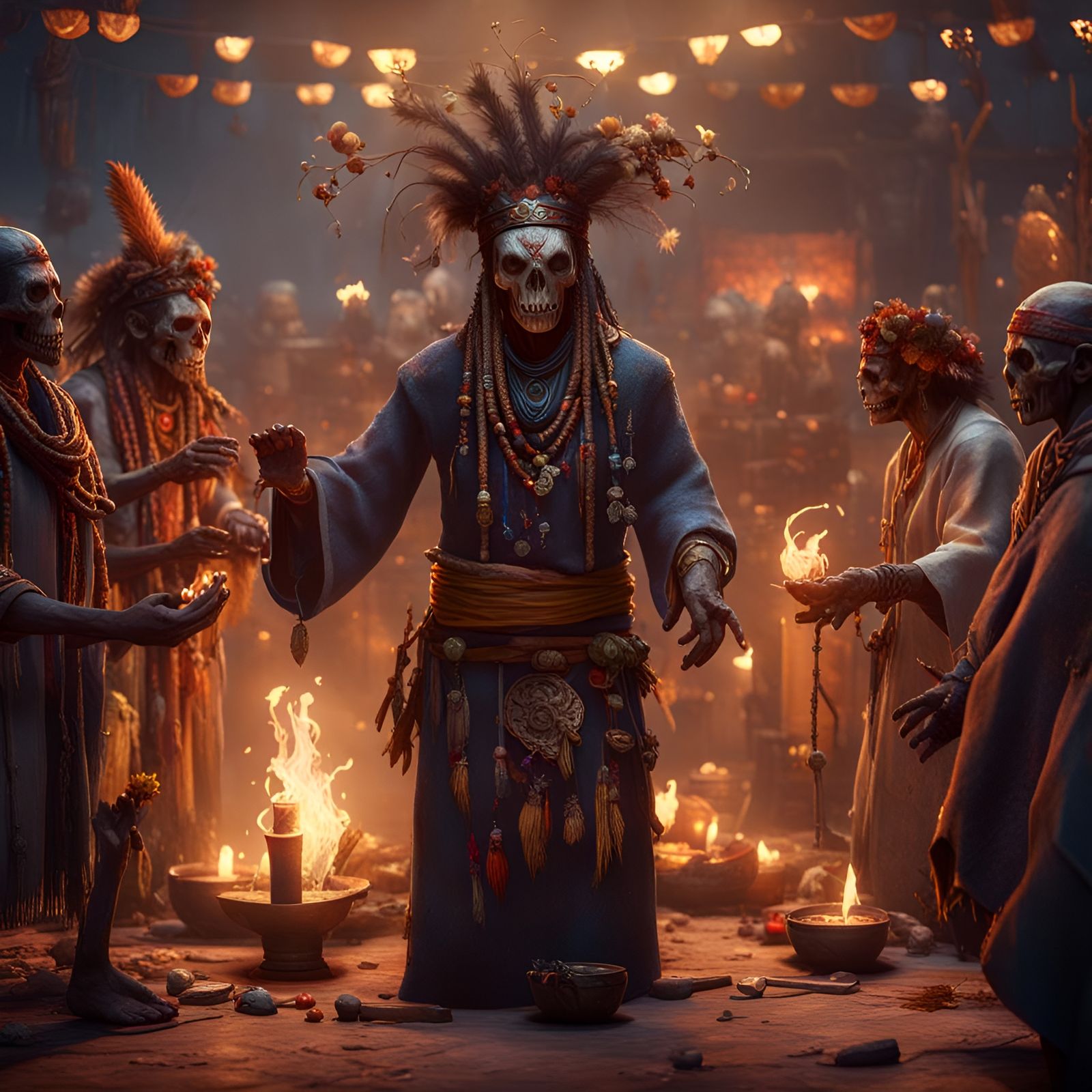 Voodoo Ceremony - AI Generated Artwork - NightCafe Creator