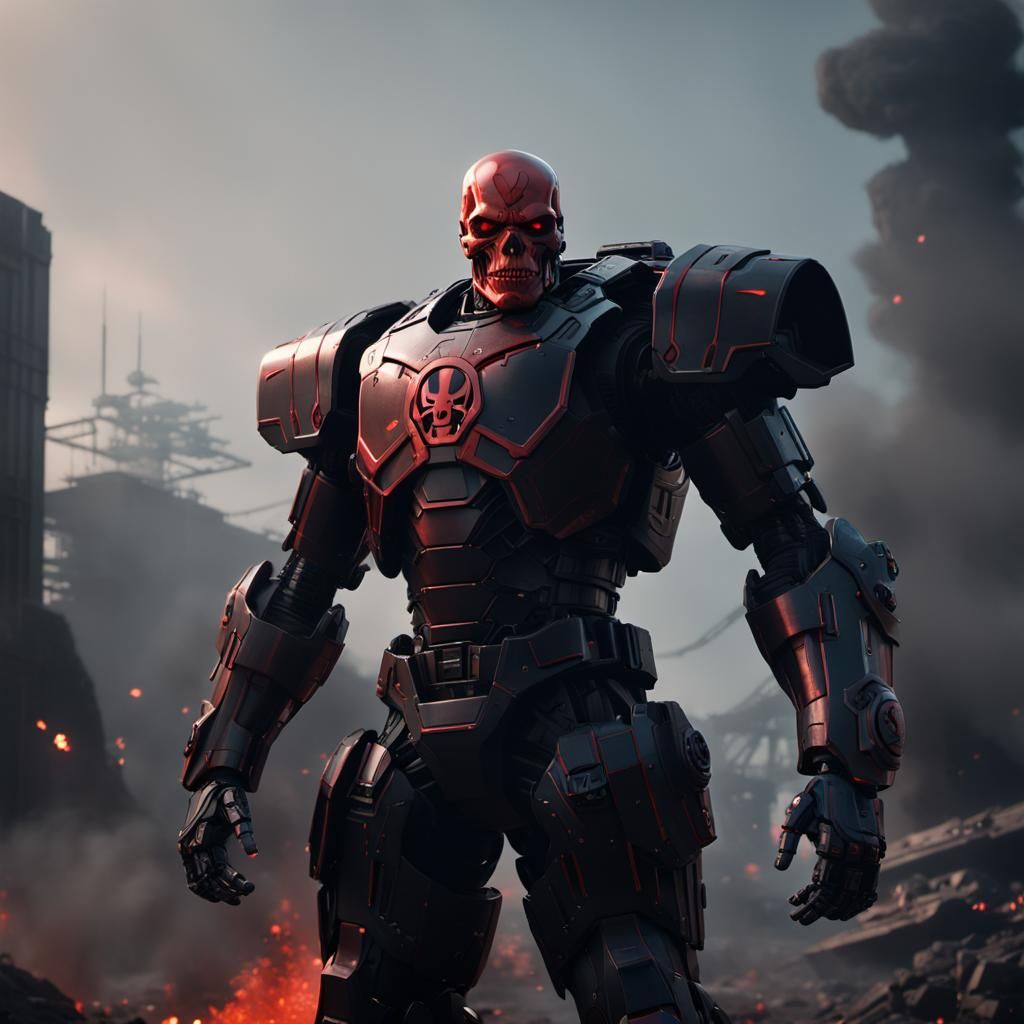 Future Red Skull with Cybernetic Armor