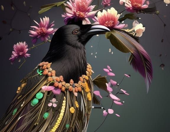Crow - AI Generated Artwork - NightCafe Creator