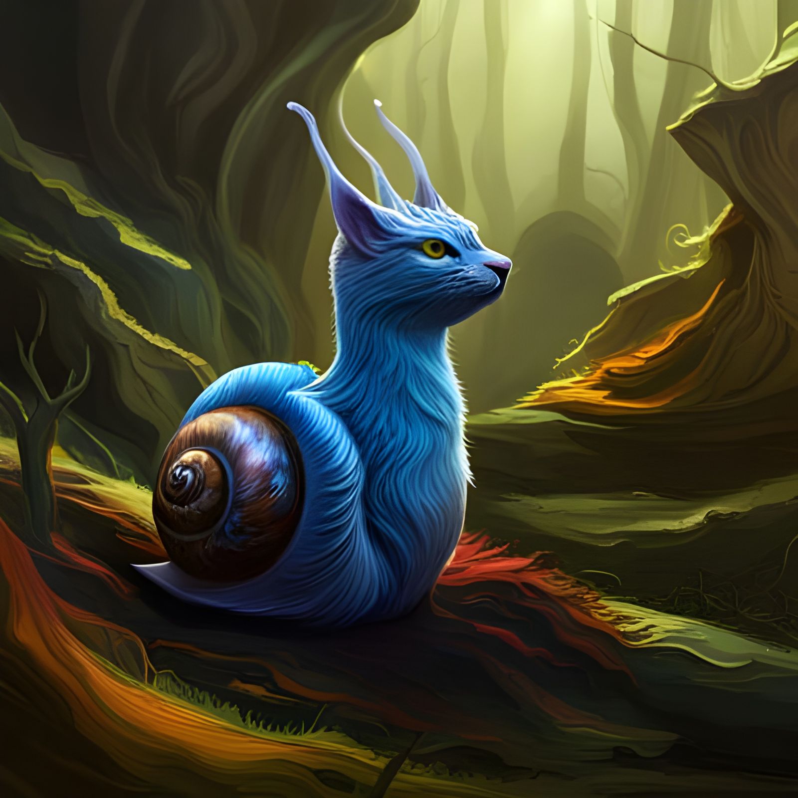 snail cat - AI Generated Artwork - NightCafe Creator