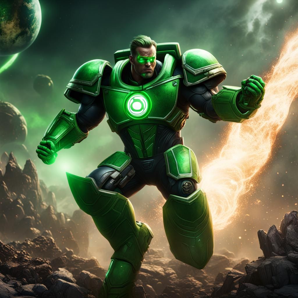 green lantern space marine in battle - AI Generated Artwork - NightCafe ...