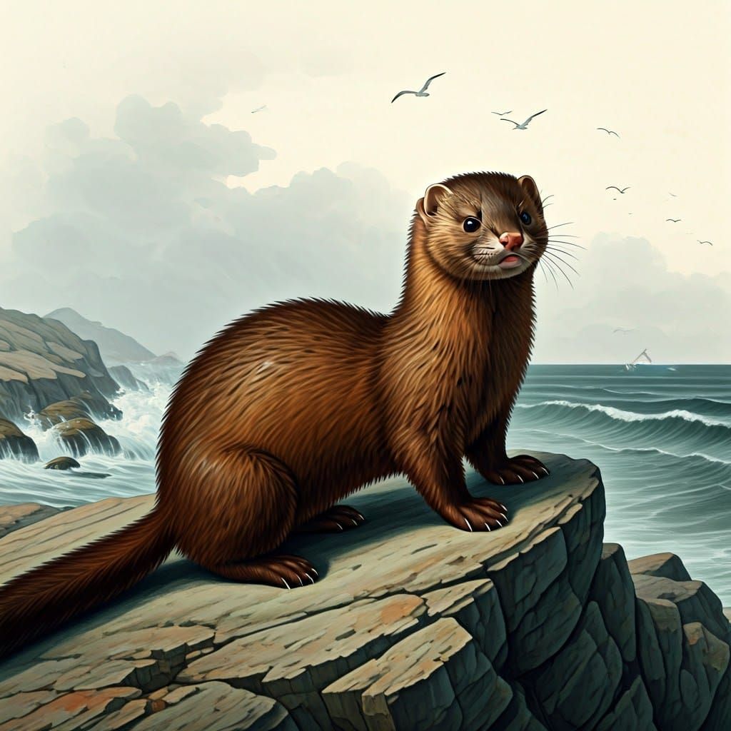 The extinct sea mink (Neogale macrodon)