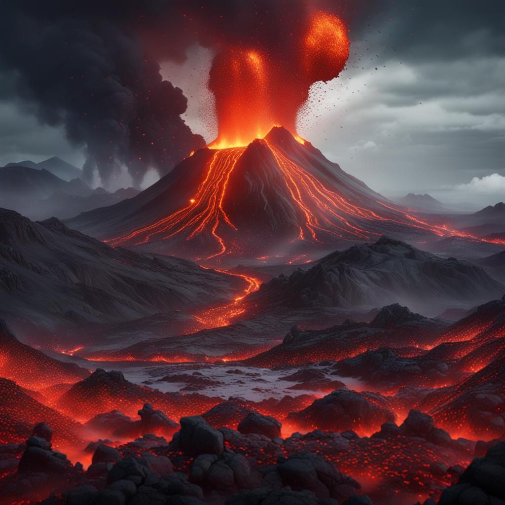 Volcano - AI Generated Artwork - NightCafe Creator