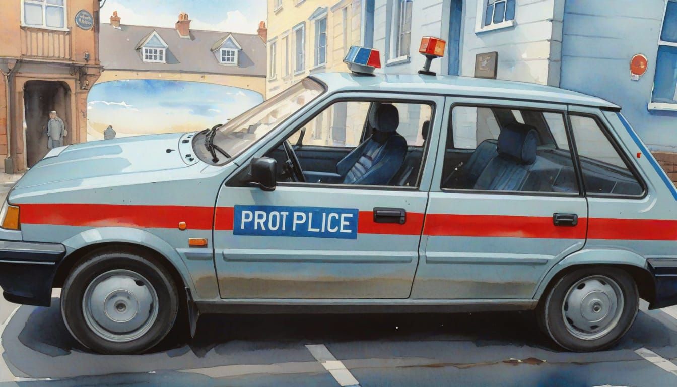 1990 Rover Metro Police Car - Vintage British Police Car fr...