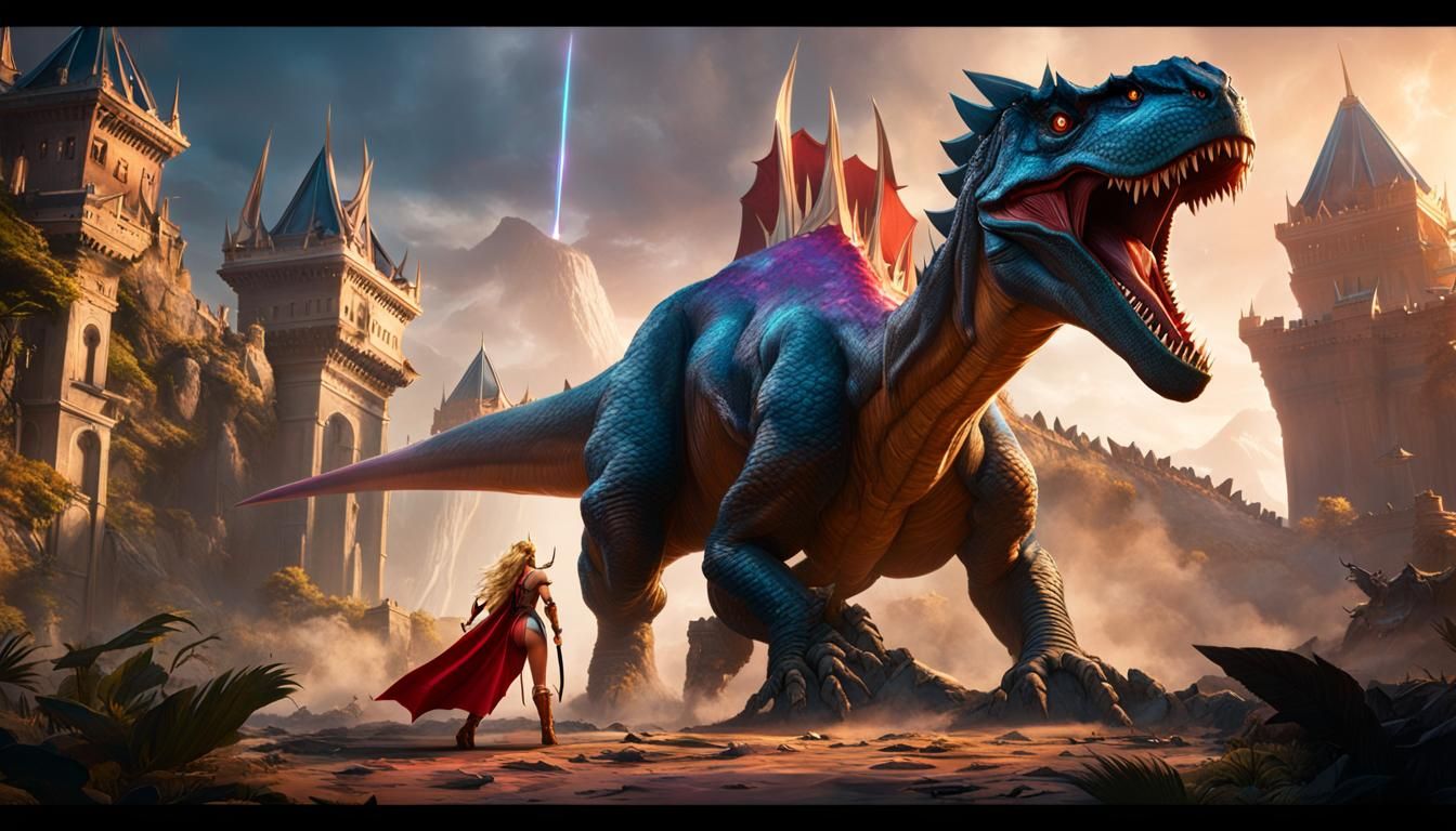 She-Ra vs this thing - AI Generated Artwork - NightCafe Creator