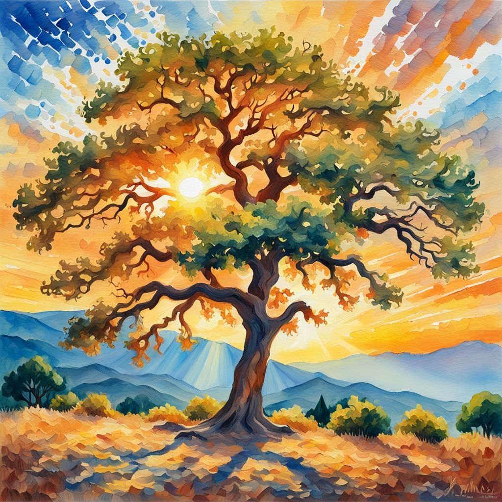 Oak tree - AI Generated Artwork - NightCafe Creator