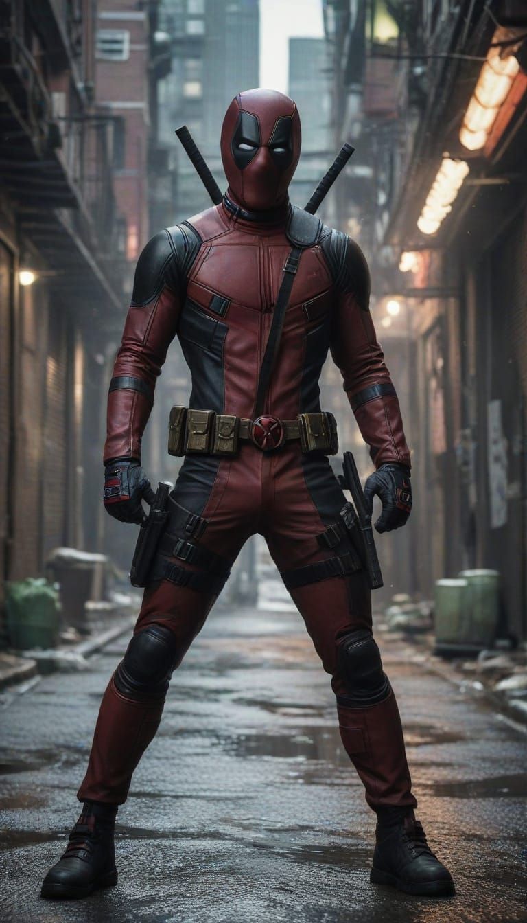 Deadpool as Cristiano Ronaldo in Tactical Suit - AI Art