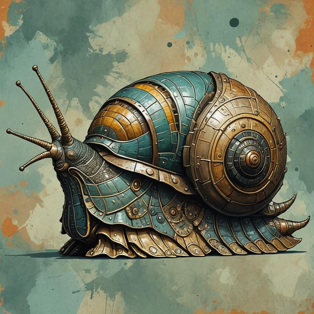 Giant armoured combat snail - AI Generated Artwork - NightCafe Creator
