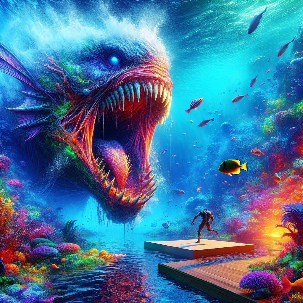 Large horror creature from the deep. - AI Generated Artwork - NightCafe ...