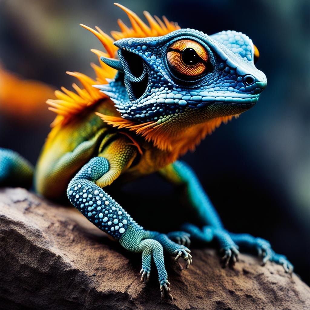 Spiky Agama Lizard - AI Generated Artwork - NightCafe Creator