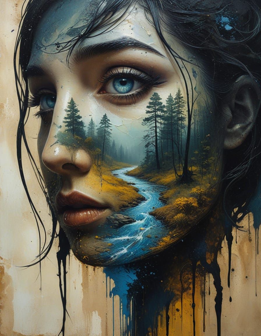 oil painting masterpiece grainy texture from oil paint mixed with fine ...