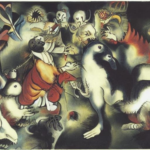 Whimsical Surrealism: A Rabbit's Mirthful Revelati... - AI Art