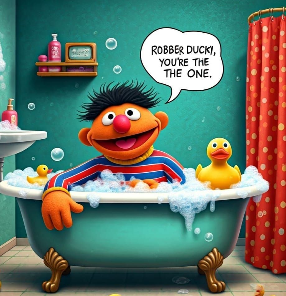 Rubber ducky, you're the one Ernie sesame street.