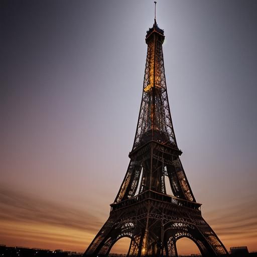 Eiffel tower at night - AI Generated Artwork - NightCafe Creator