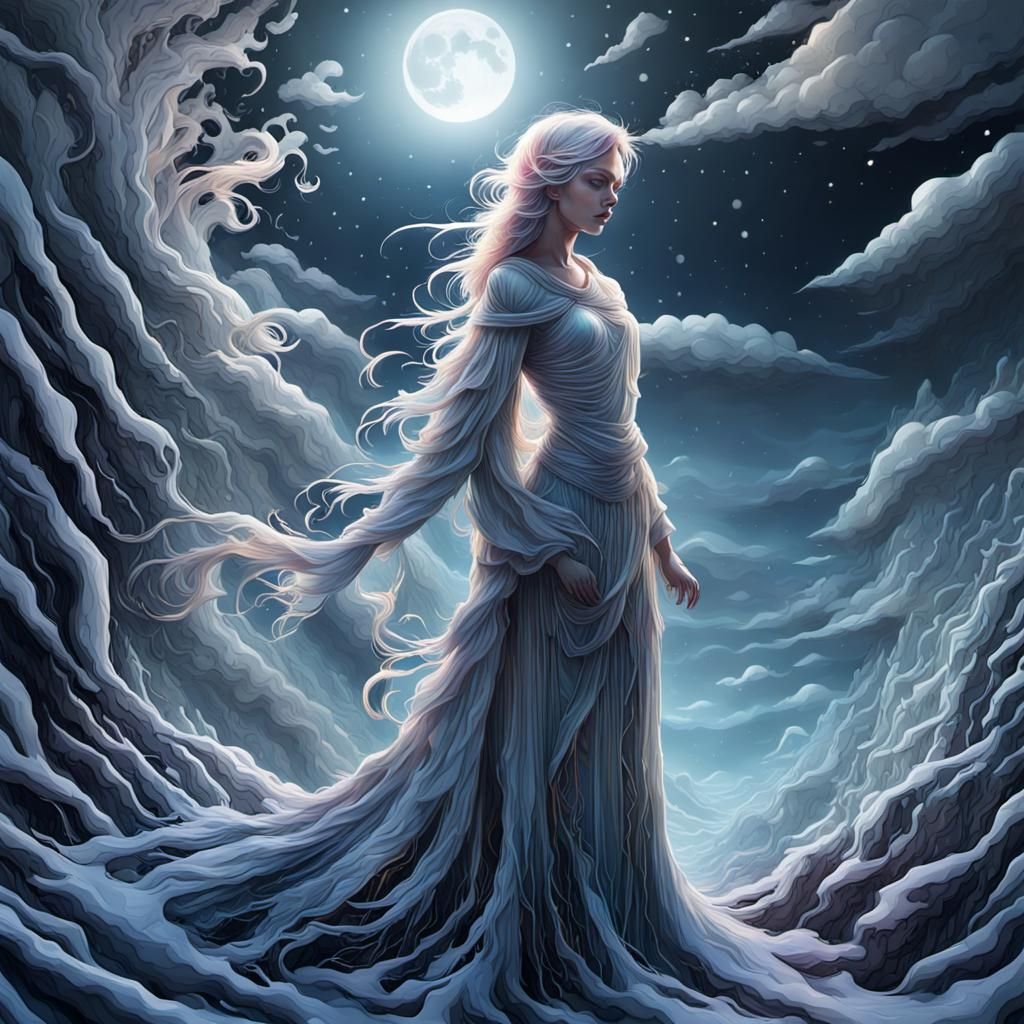 Personification od winter - AI Generated Artwork - NightCafe Creator