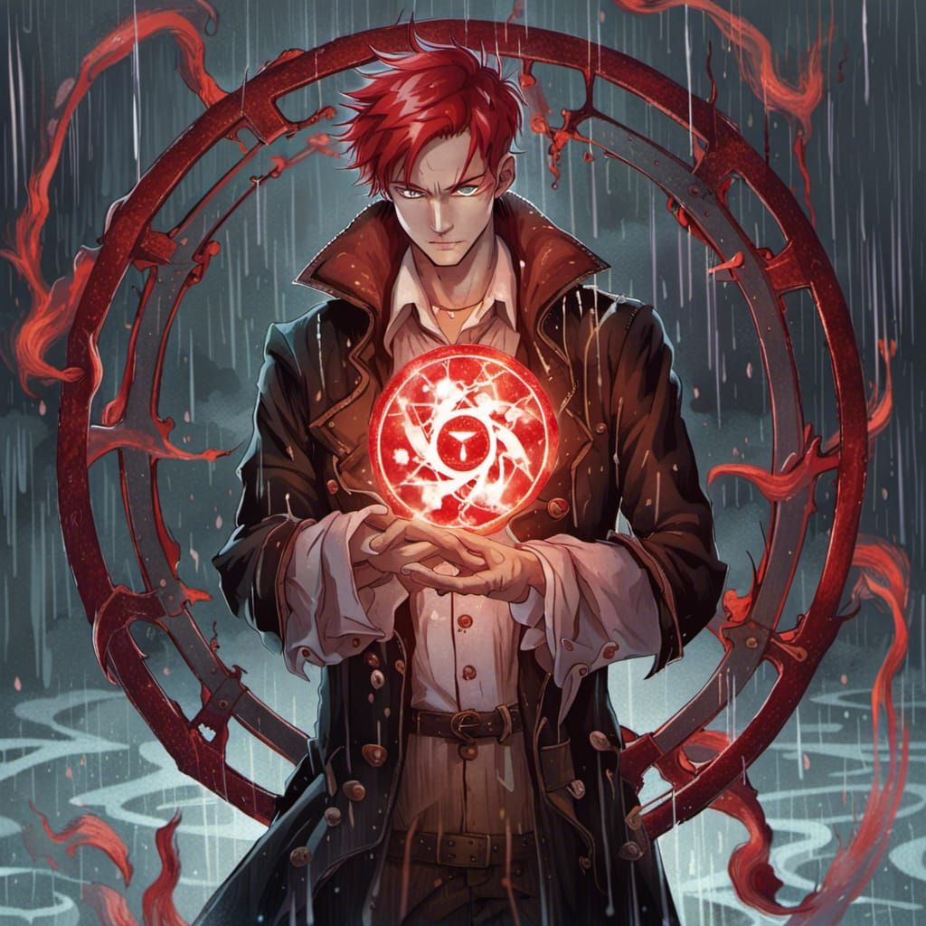 The Blood Alchemist, male with red hair, creating a transmutation ...