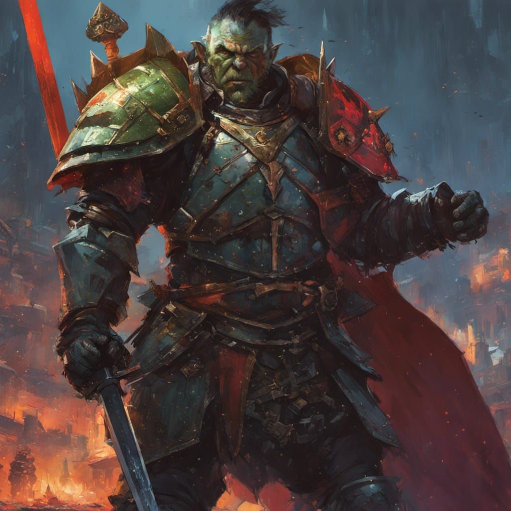 Orcish Knight - AI Generated Artwork - NightCafe Creator
