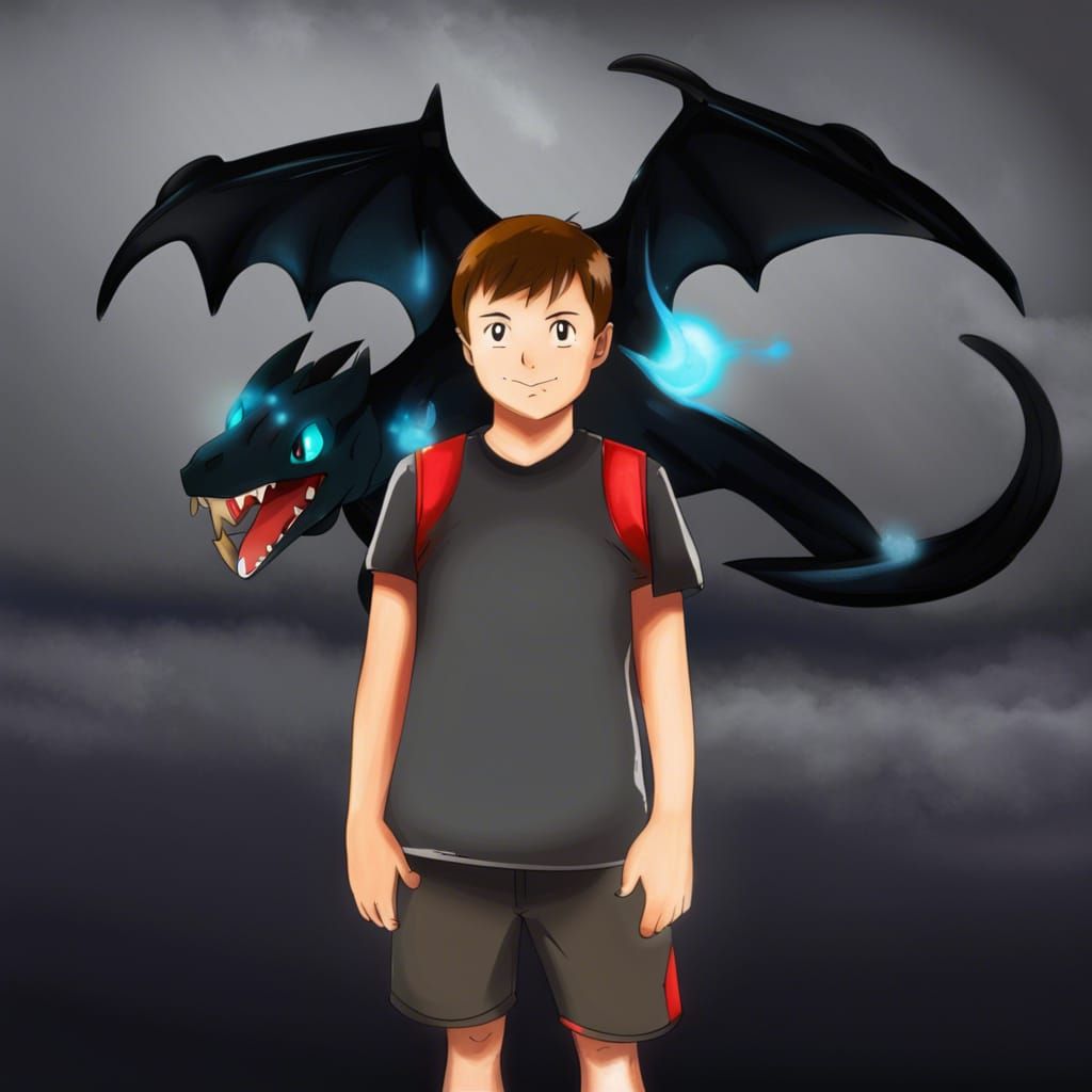 me with shiny black charizard Pokemon - AI Generated Artwork ...