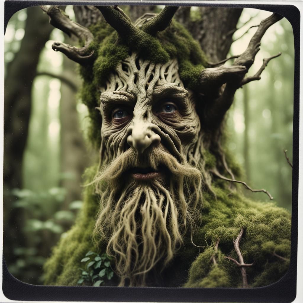 Vintage Polaroid Treebeard - AI Generated Artwork - NightCafe Creator