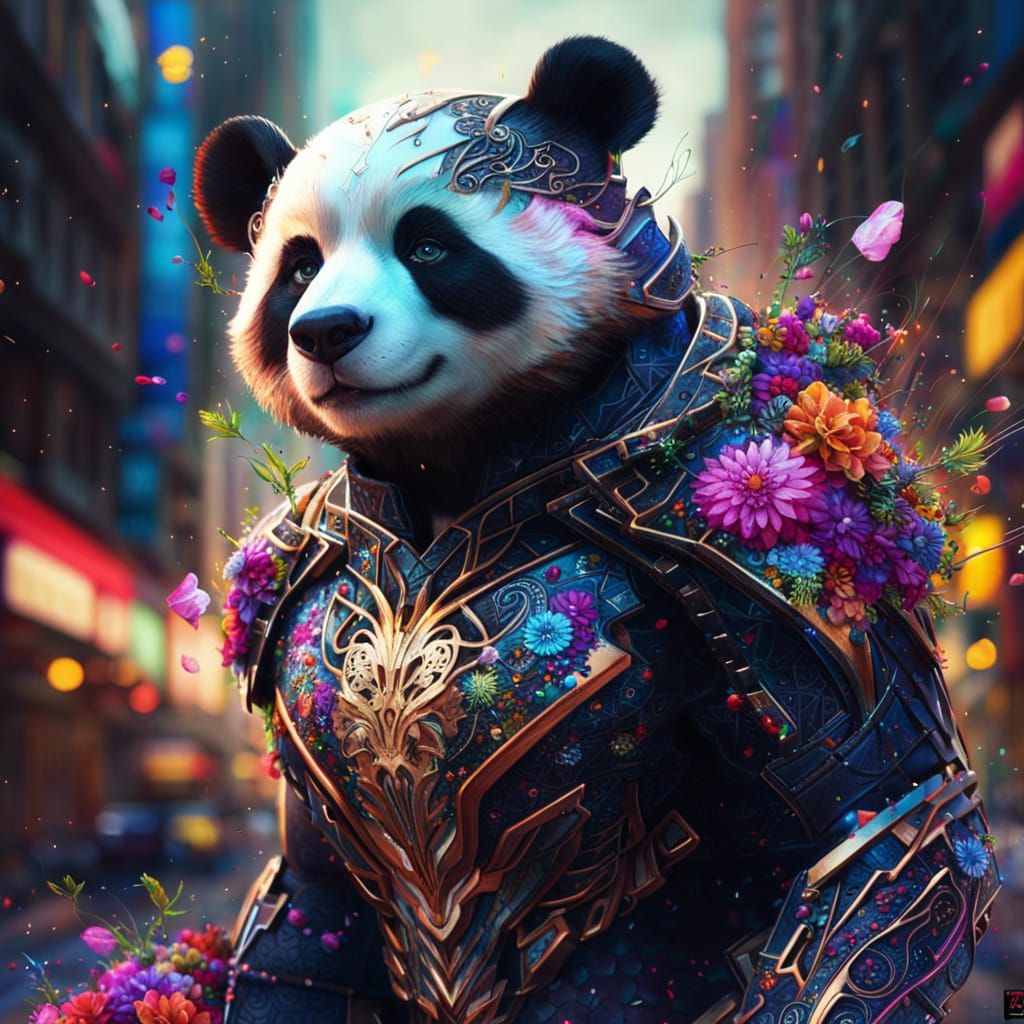 Big city hero panda - AI Generated Artwork - NightCafe Creator