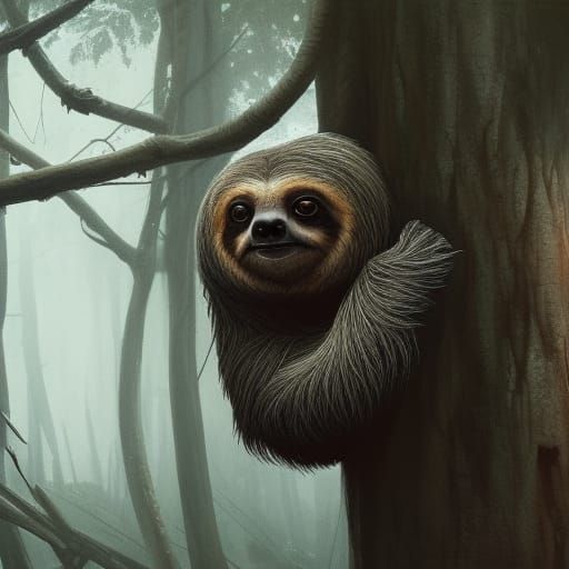 Handsome Sloth - AI Generated Artwork - NightCafe Creator