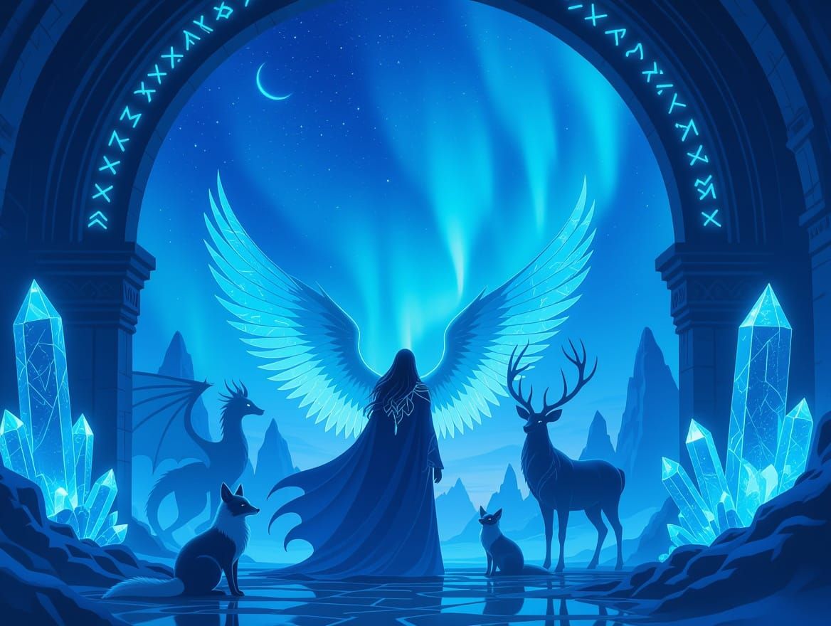 Mystical Realms Unveiled in Celestial Wonder - AI Art