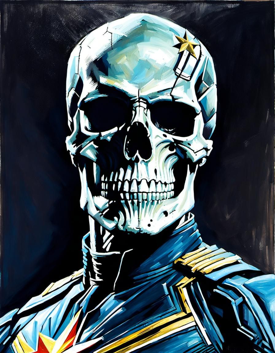 Captain Marvel Skeleton - AI Generated Artwork - NightCafe Creator