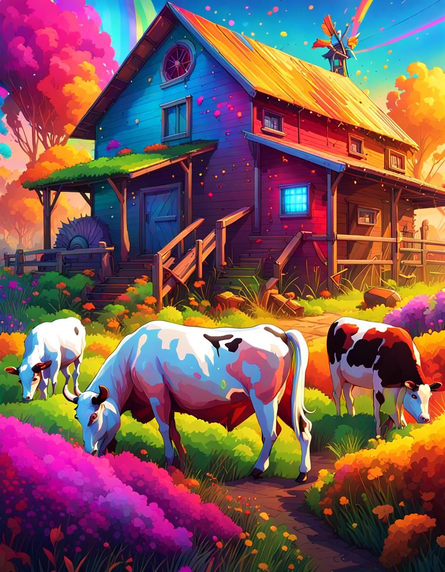Vibrant Farm v10 - AI Generated Artwork - NightCafe Creator