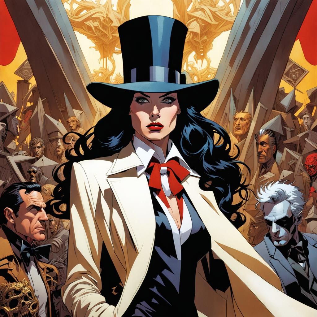 "Surrounded by a bunch of comics character (but what am I...?)" - AI ...