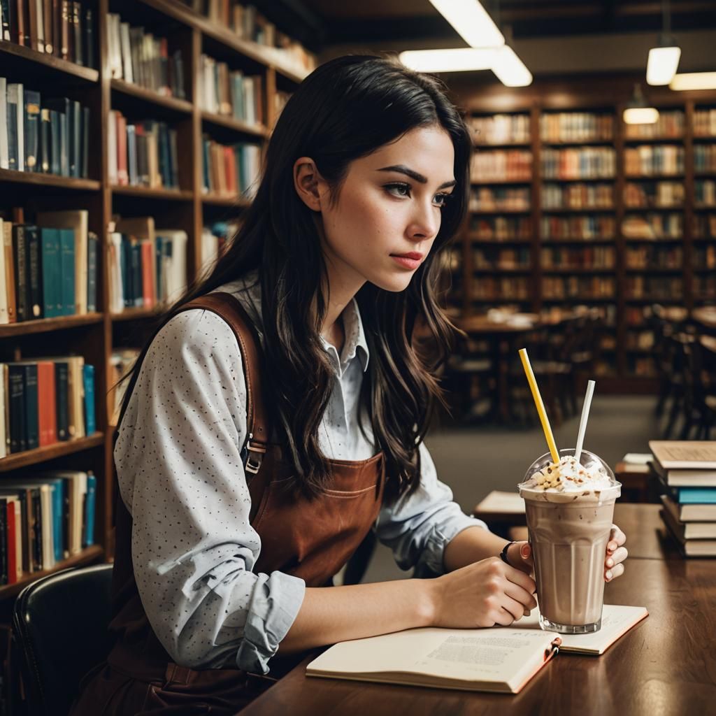 Studious girl - AI Generated Artwork - NightCafe Creator