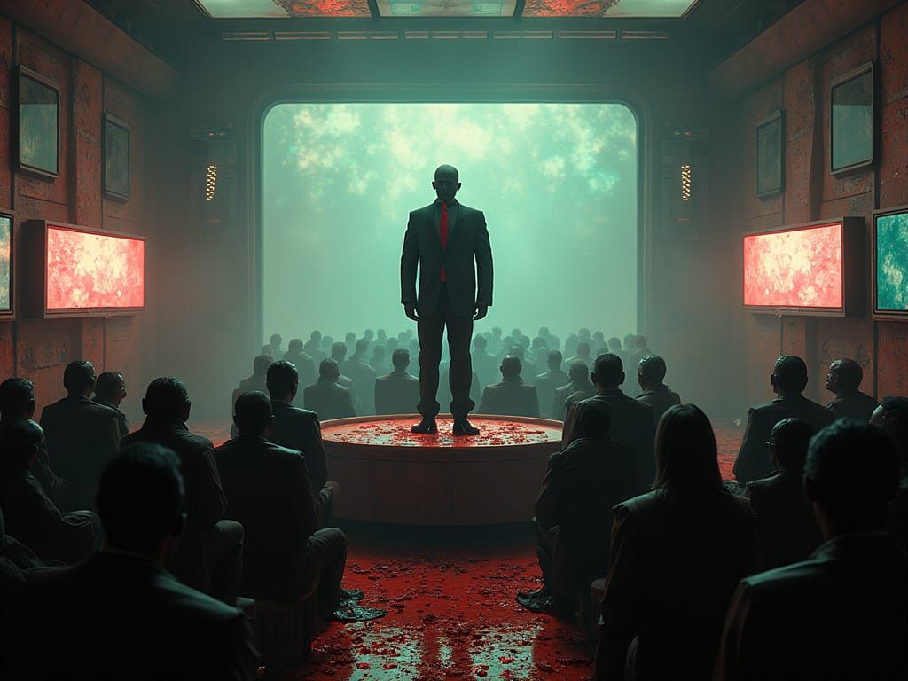 The televised brainwashing cult ends in bloodshed