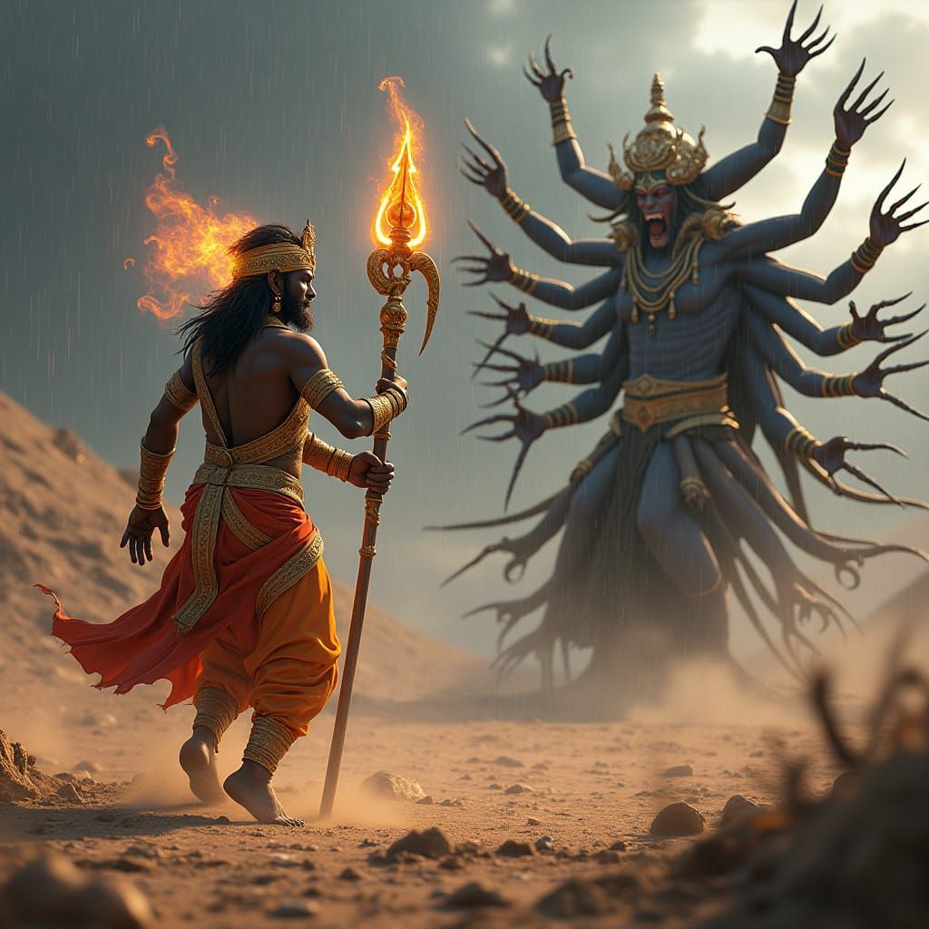 Hanuman fight Rahvana - Epic Battle of Hanuman and Ravana in...