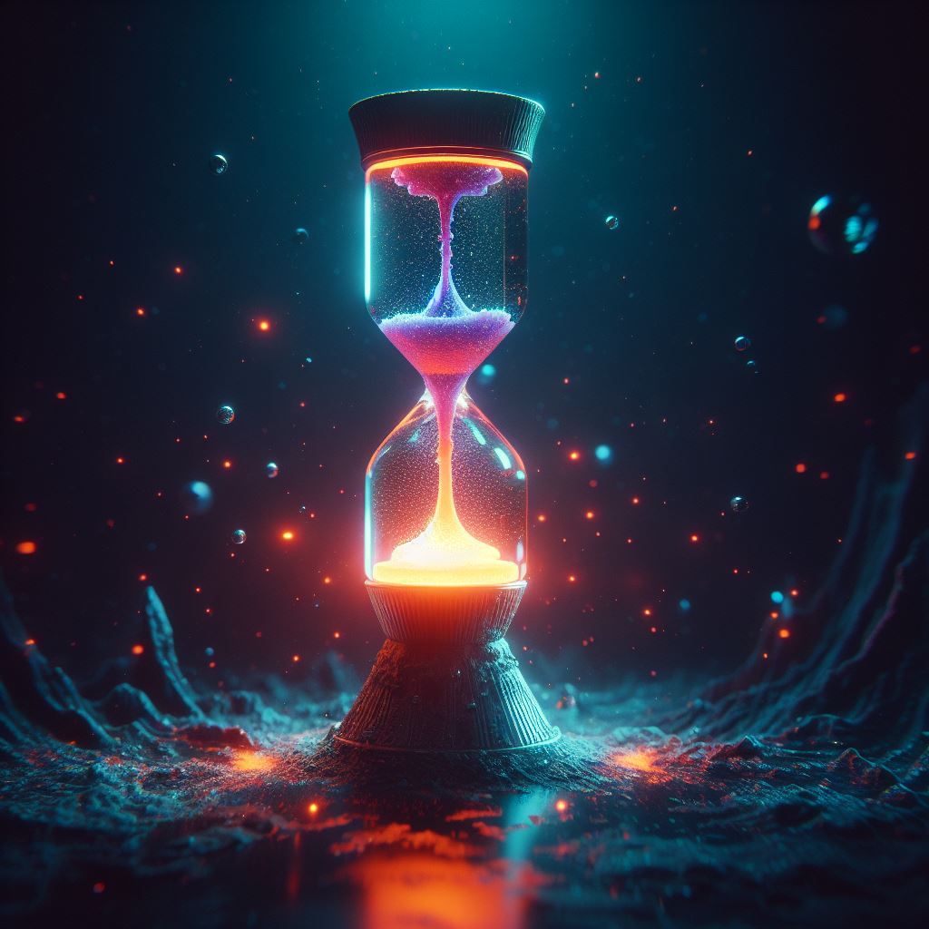 Lava lamp hourglass - AI Generated Artwork - NightCafe Creator