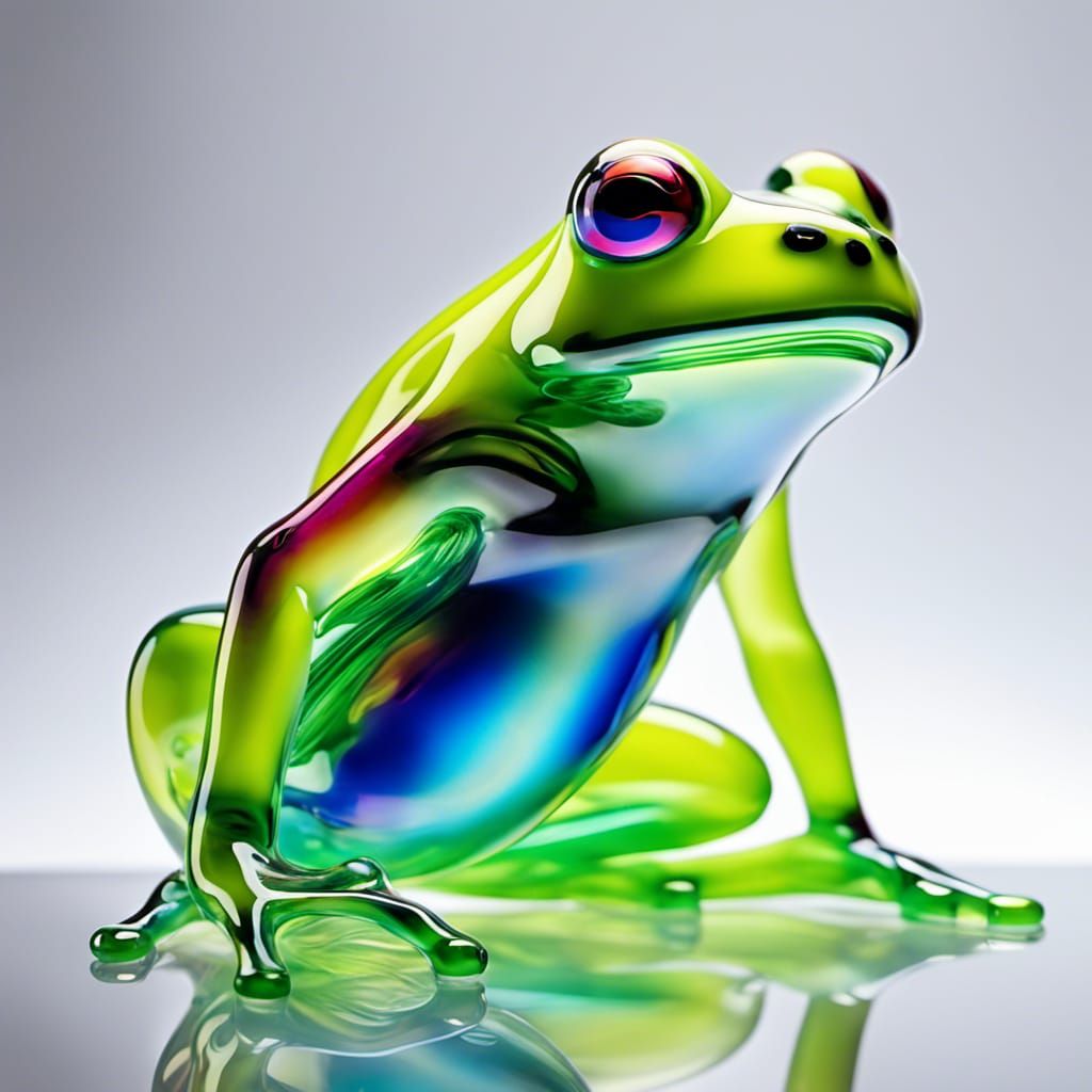 Hand blown glass frog : r/nightcafe