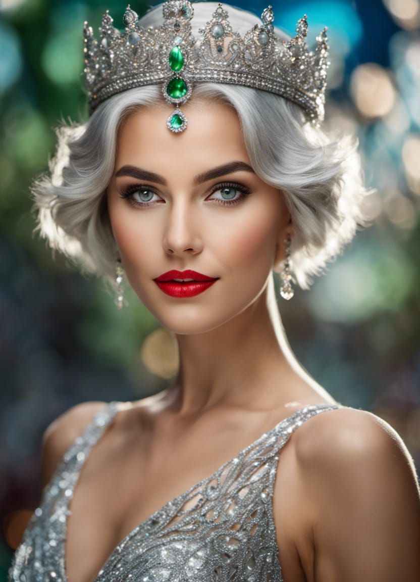 Modern Princess in Diadem - AI Generated Artwork - NightCafe Creator