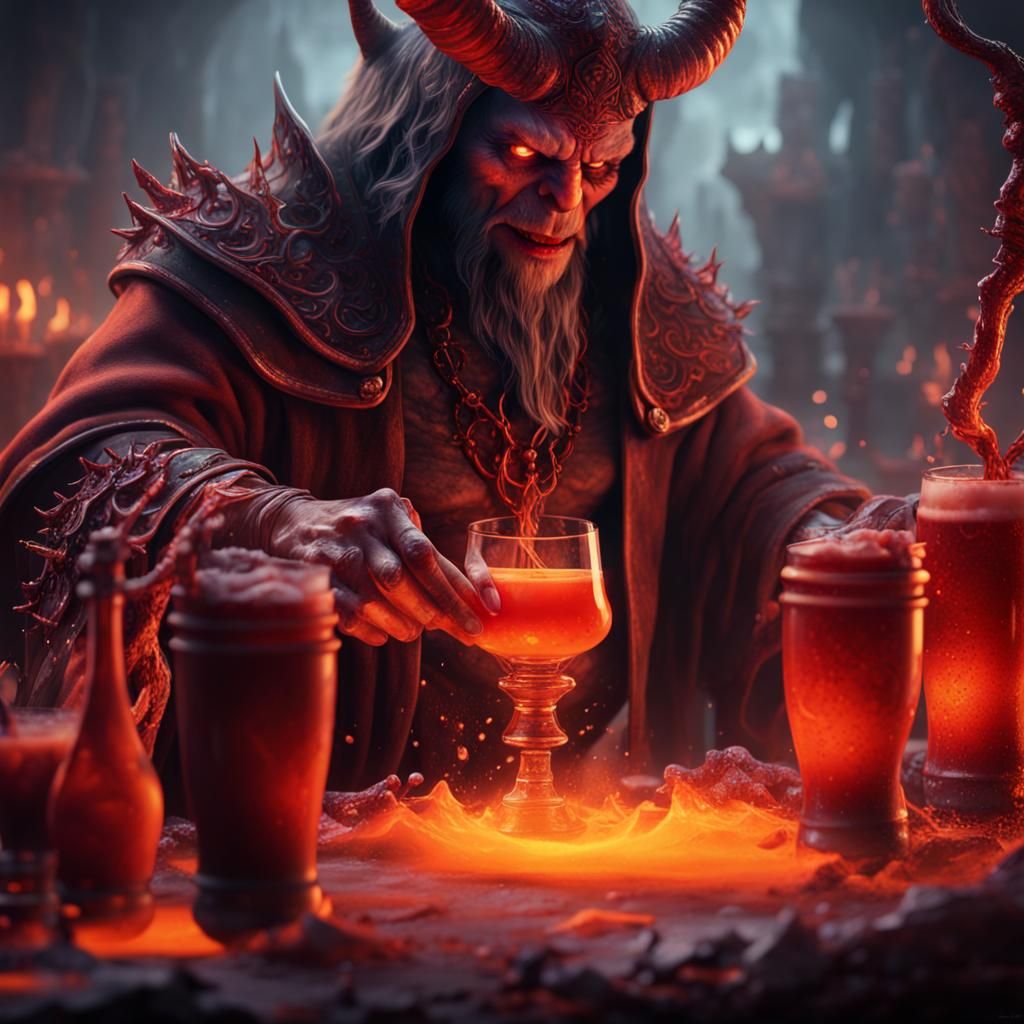 Hell Cocktail - AI Generated Artwork - NightCafe Creator
