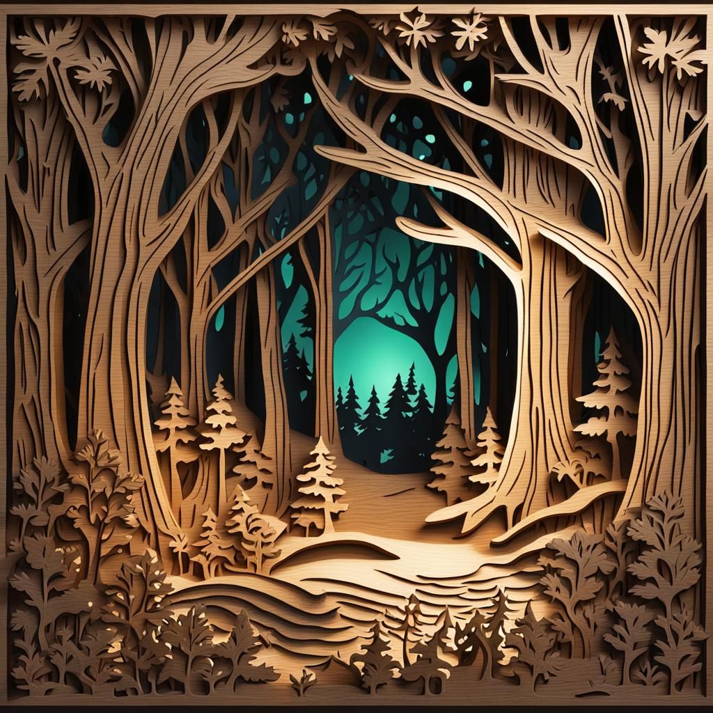 3d wood art - AI Generated Artwork - NightCafe Creator