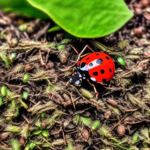 ladybird insect garden - AI Generated Artwork - NightCafe Creator