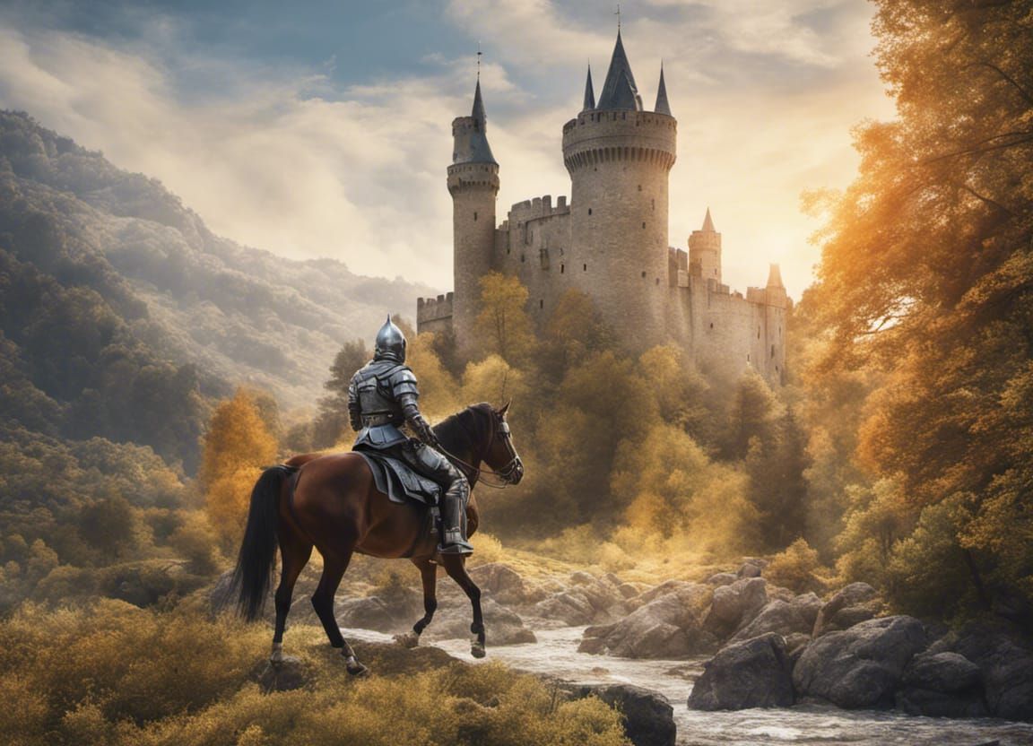 A Medieval Knight and Castle - AI Generated Artwork - NightCafe Creator