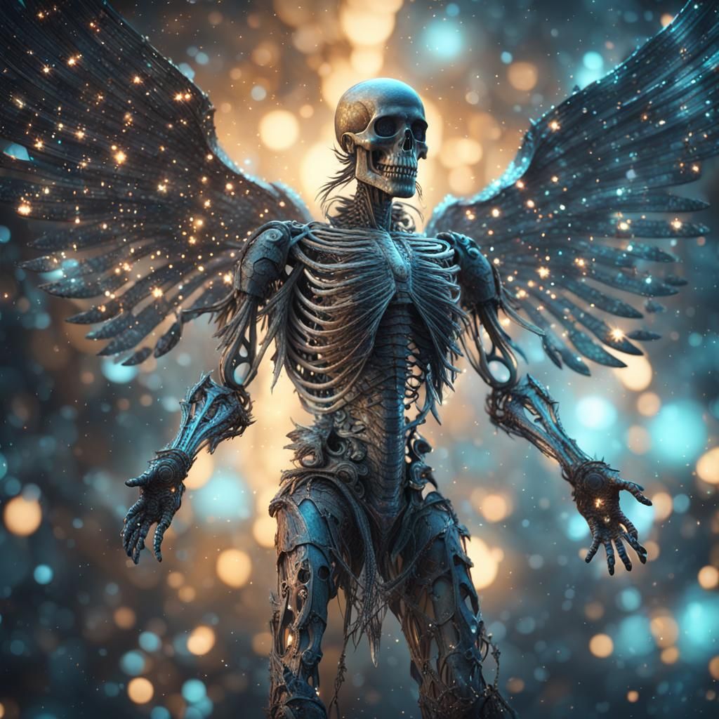 Skeleton Angel - AI Generated Artwork - NightCafe Creator