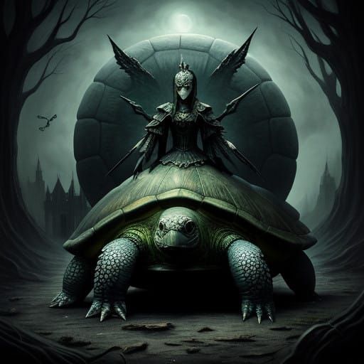 Gothic surreal art - Turtle - Gothic surreal art - Turtle