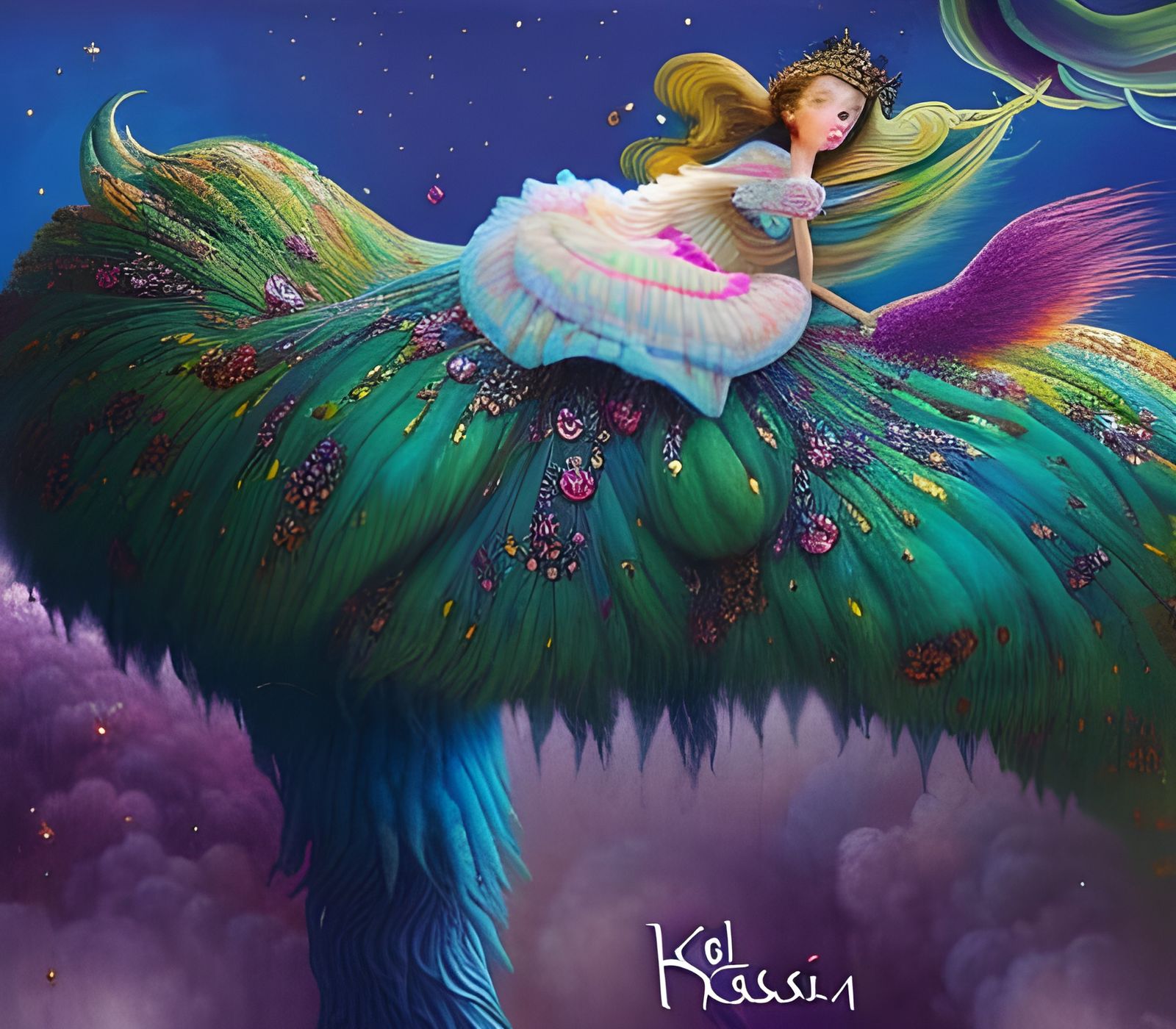 Whimsical princess and her pet - AI Generated Artwork - NightCafe Creator