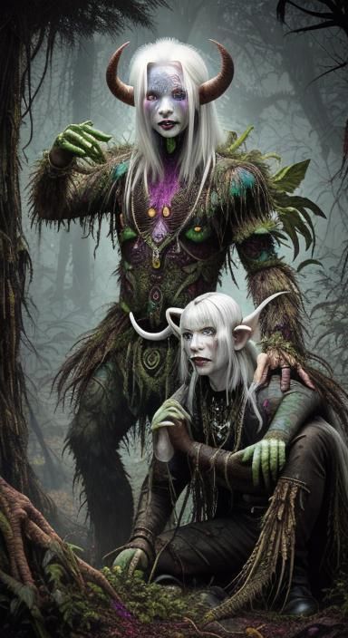 TWO SISTERS WHO KISSED THE ALBINO PSYCHO FROG - AI Generated Artwork ...