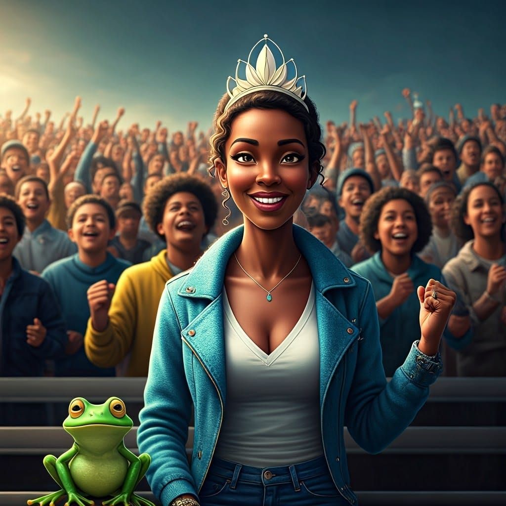 Princess Tiana At A Football Game - Princess Tiana At A Foo...