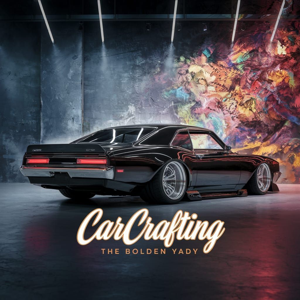 Rebellious Car Art in a Futuristic Showroom - AI Art