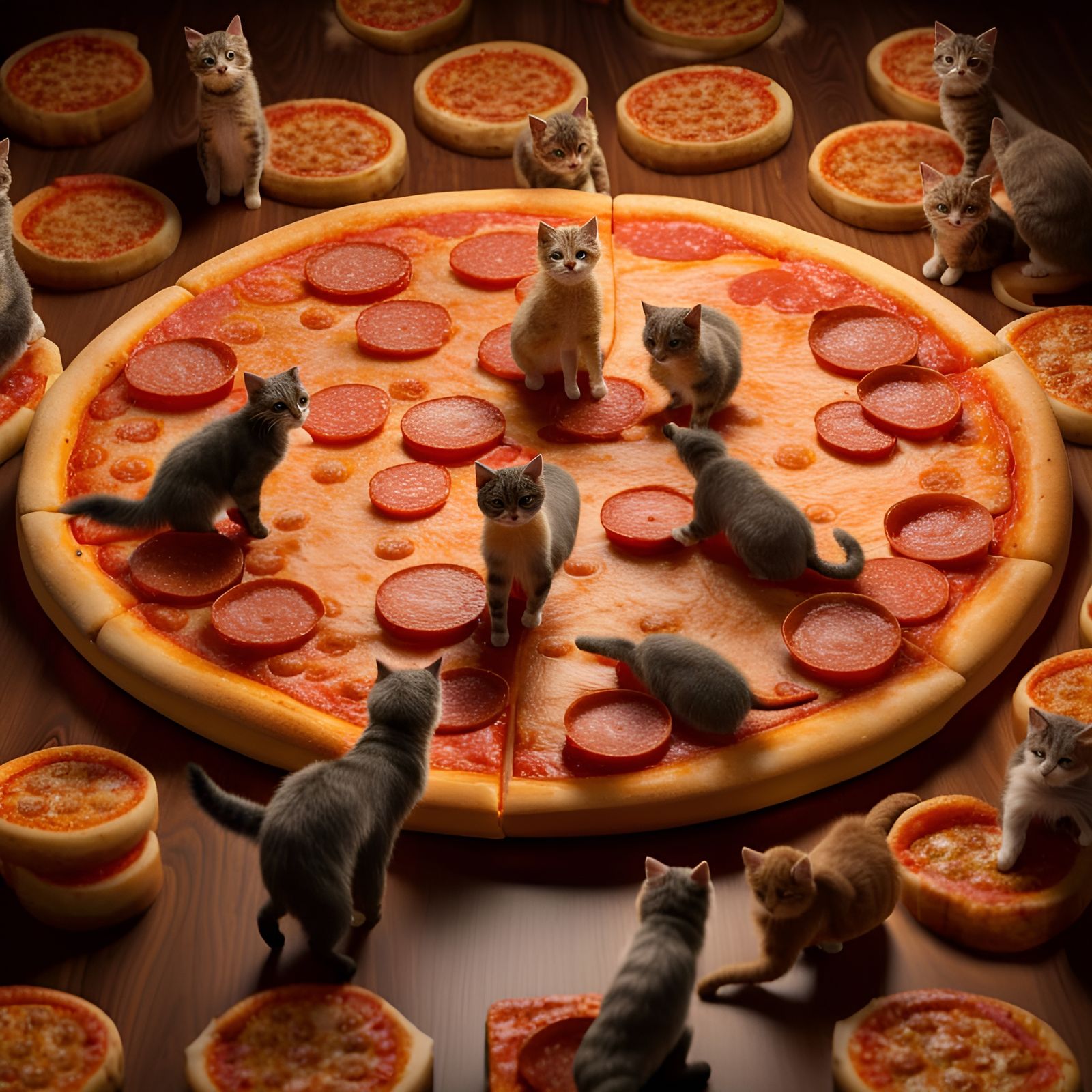Cats pepperoni #4 - AI Generated Artwork - NightCafe Creator