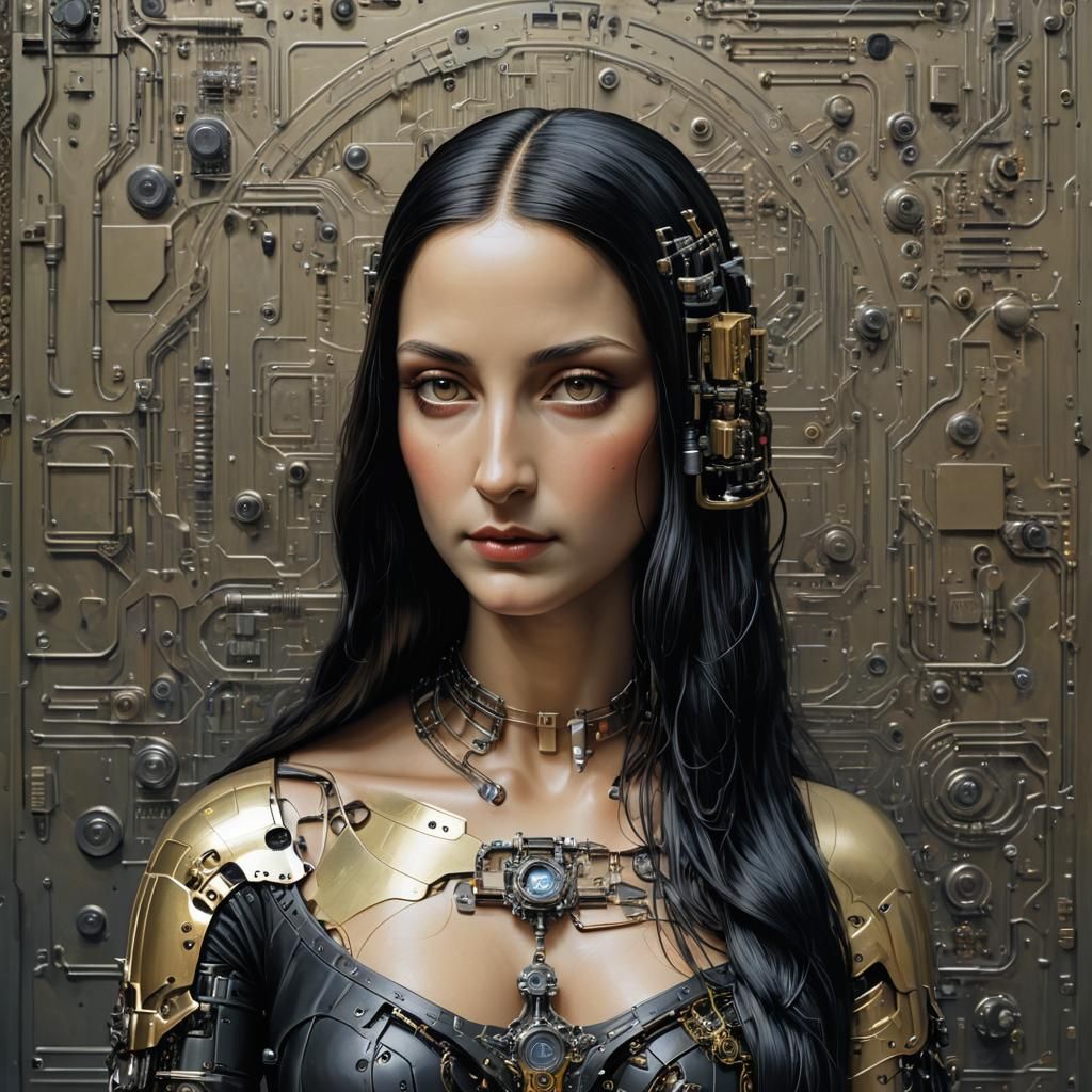 Mona Cyborg Lisa - AI Generated Artwork - NightCafe Creator